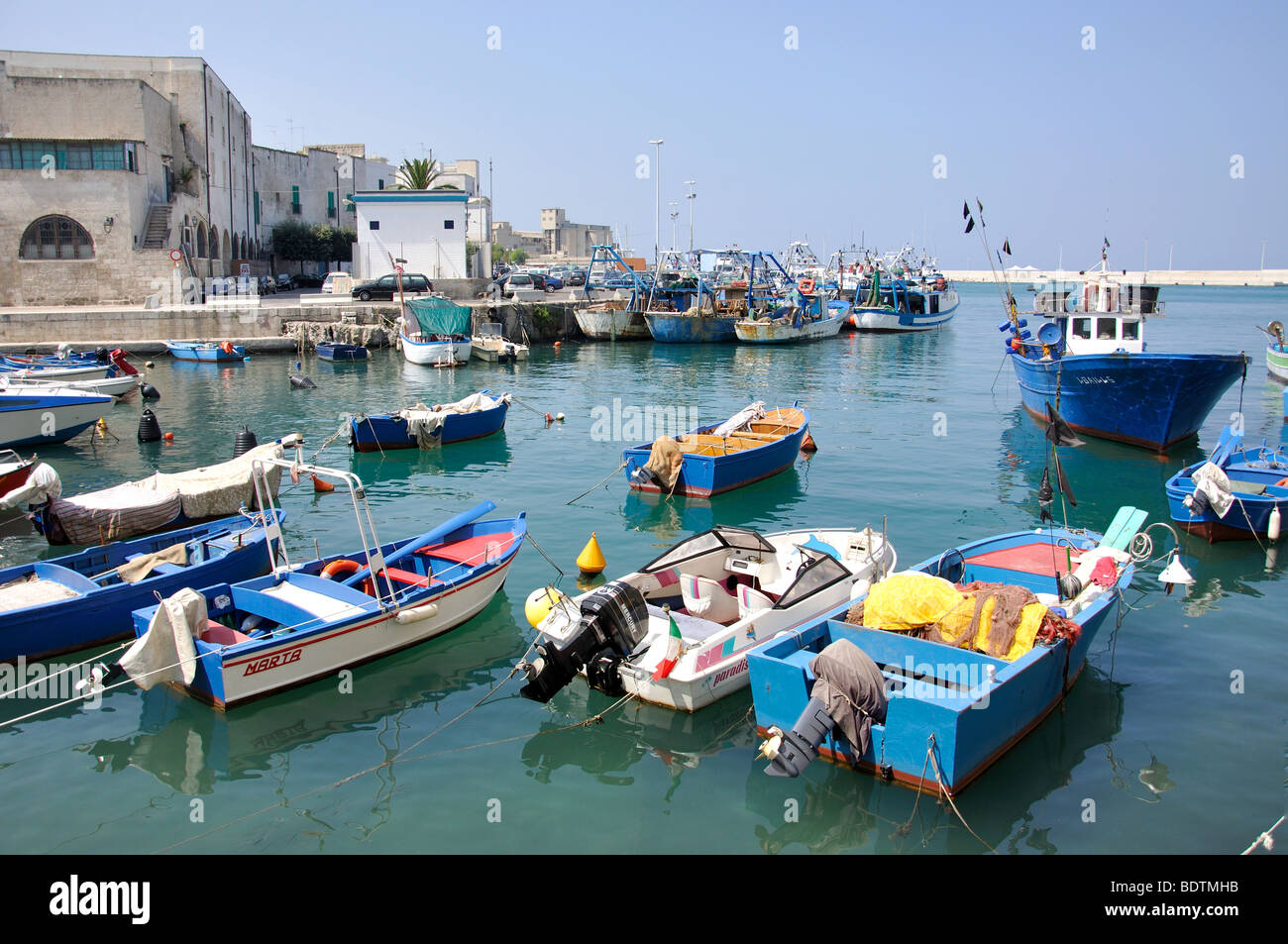 Harbour view, Old Town, Monopoli, Bari Province, Puglia Region, Italy ...