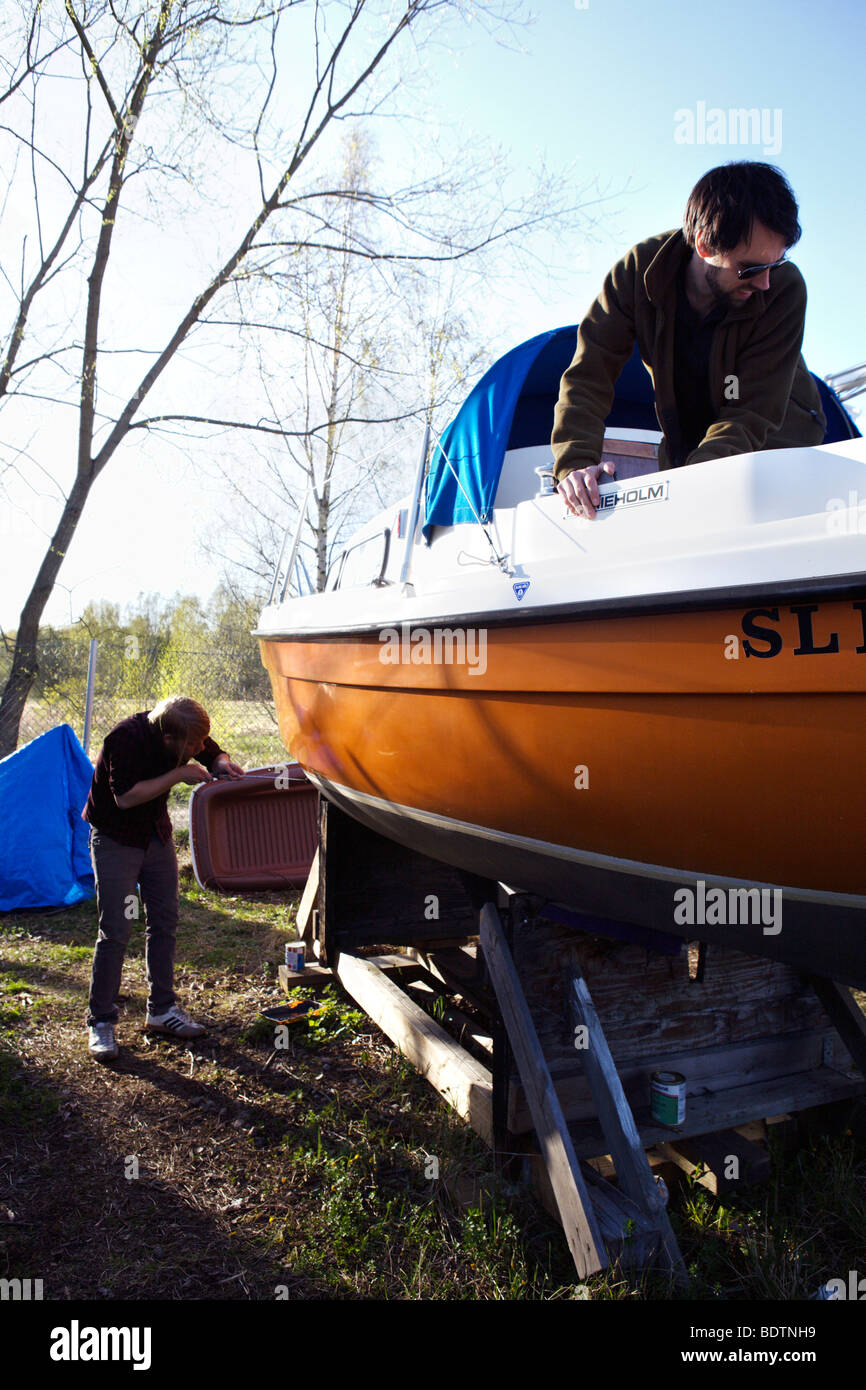 Two person boat hi-res stock photography and images - Alamy
