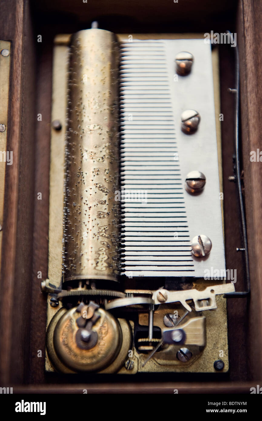 An old-fashioned music box close-up Sweden Stock Photo - Alamy