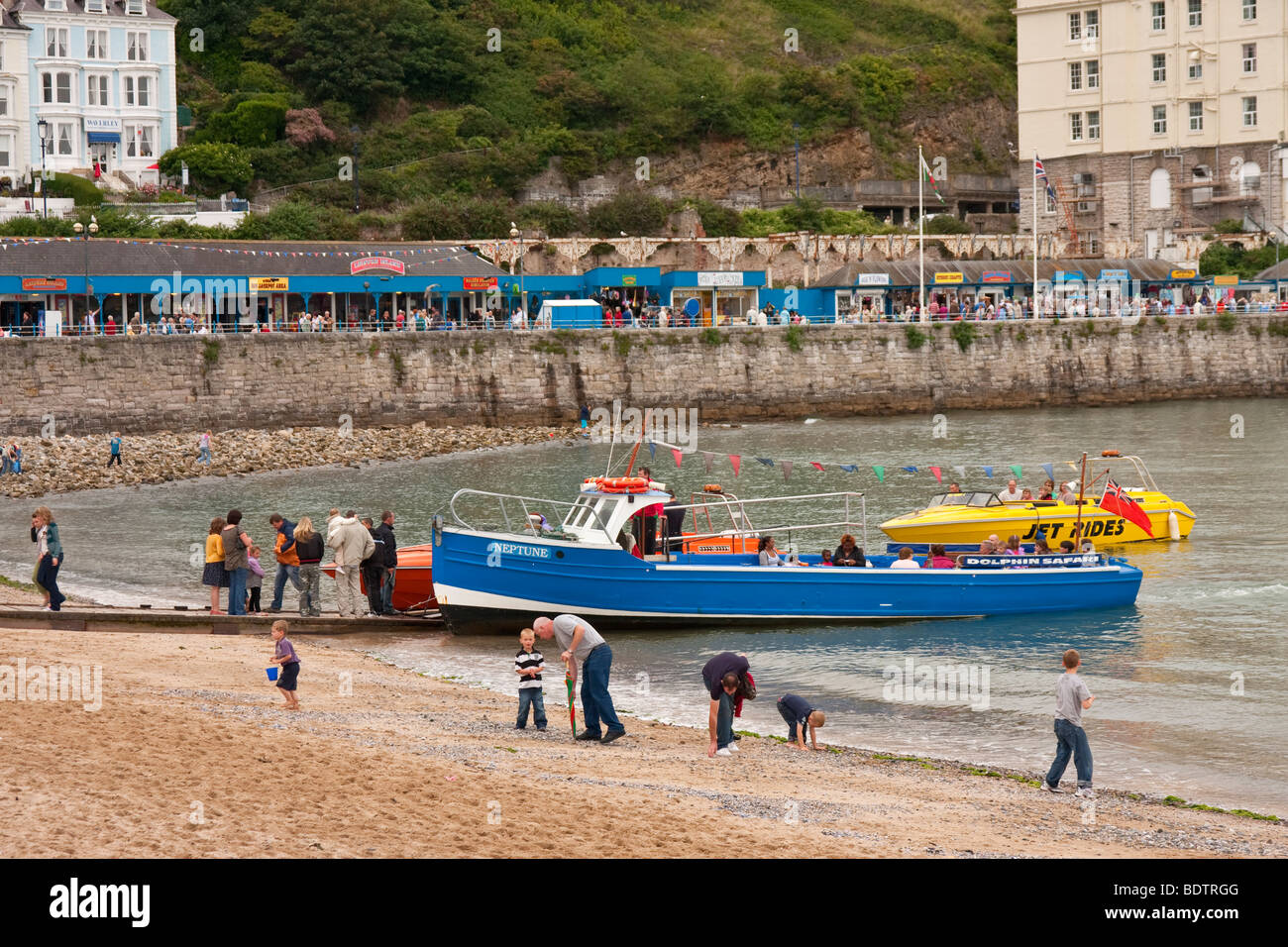 "trip boat" and sightseeing tour in Llandudno wales Stock Photo - Alamy