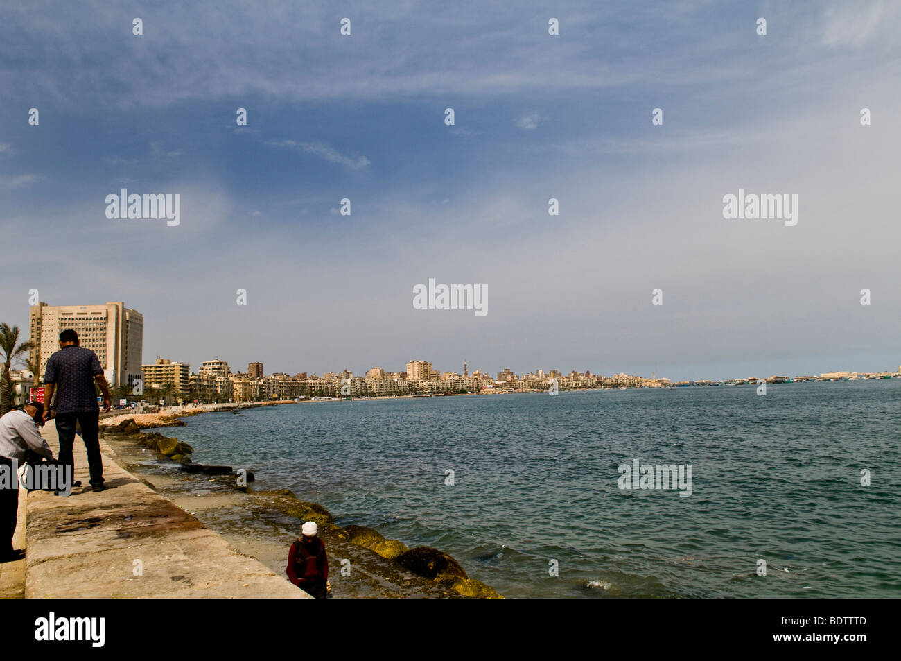 Walking on the beautiful promenade in Alexandria, Egypt Stock Photo - Alamy