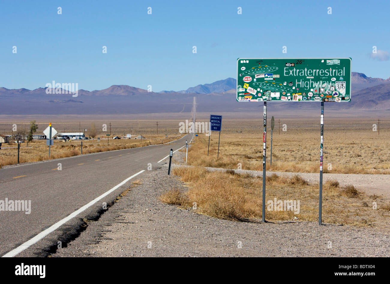 Extraterrestrial highway sign hi-res stock photography and images - Alamy