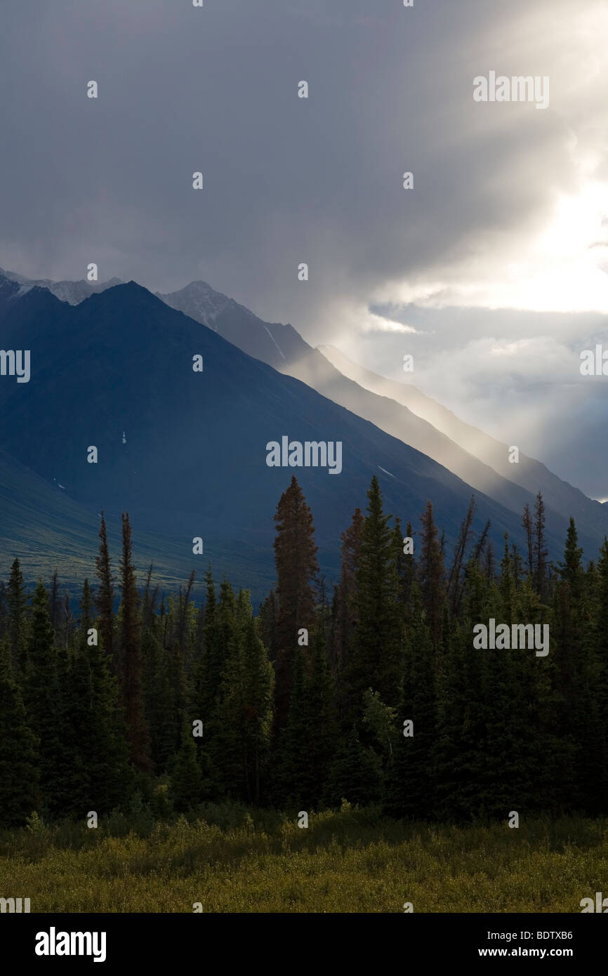 Kluane-Bergkette am Abend / Kluane-Range at evening / Kluane ...
