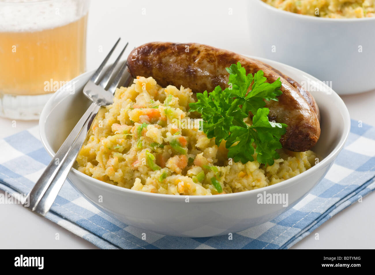 Stoemp potato with sausage Belgium Food Stock Photo - Alamy