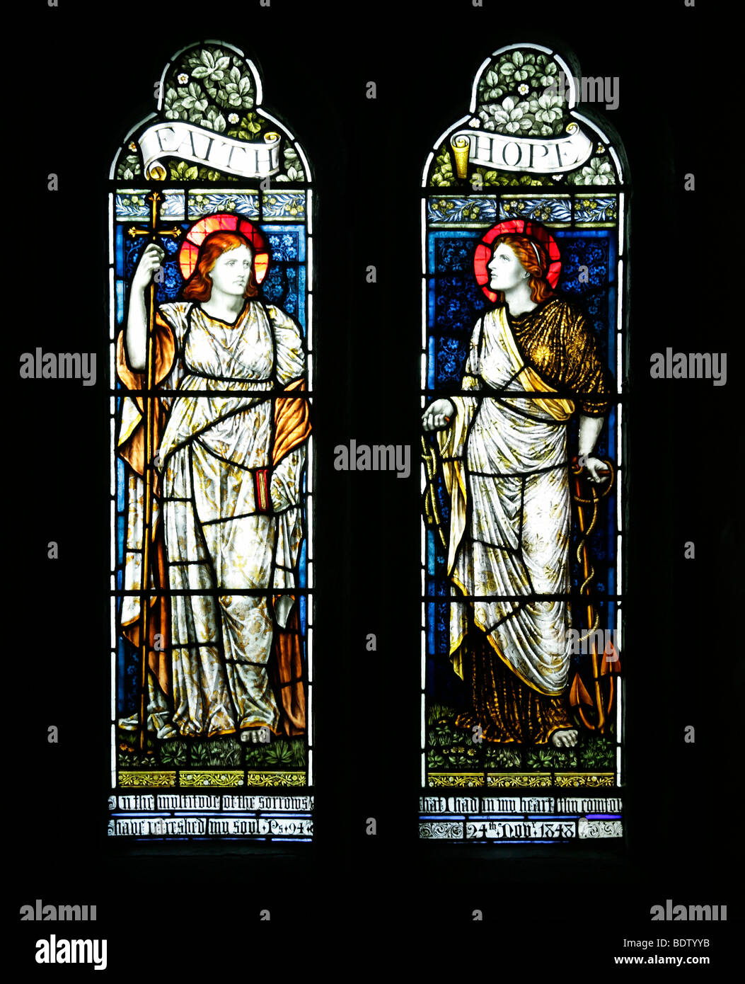 Stained glass window of 1885 by Powell & Sons (artist Henry Holiday ...