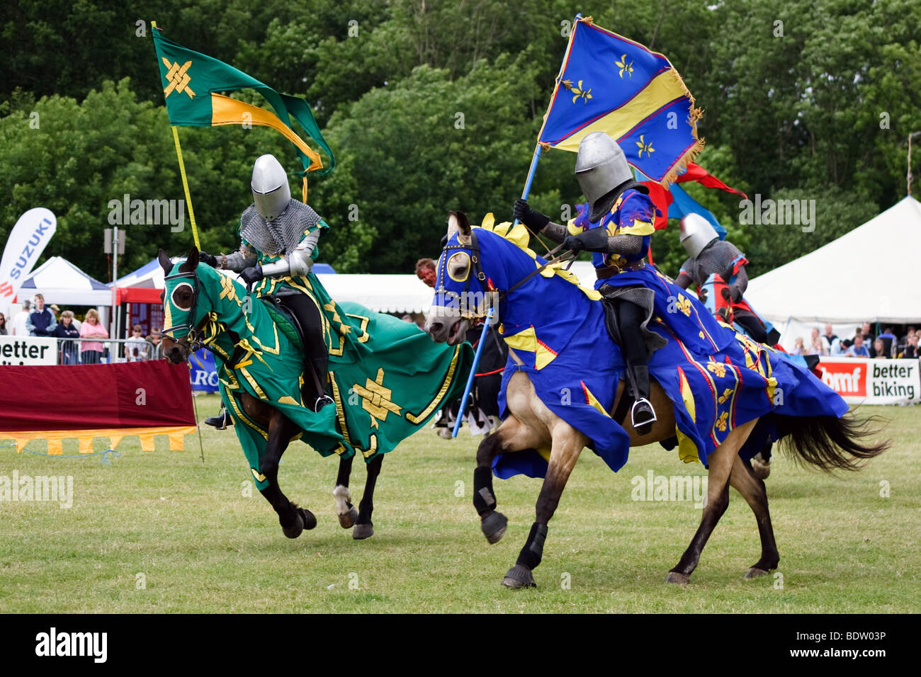Medieval jousting re-enactment event at the Hop Farm Stock Photo - Alamy