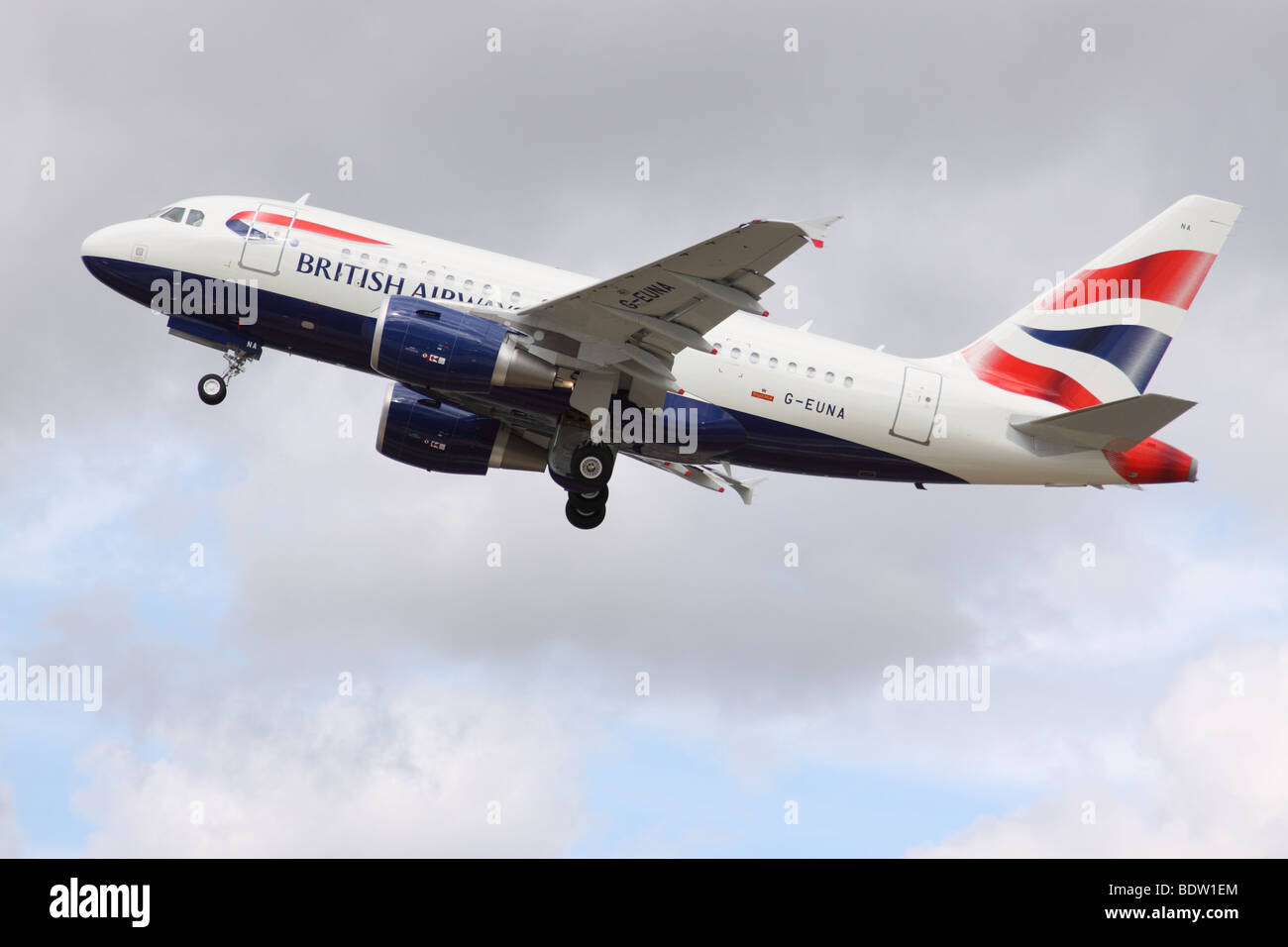 British Airways Airbus A318 Taking Off from London City Airport Against ...