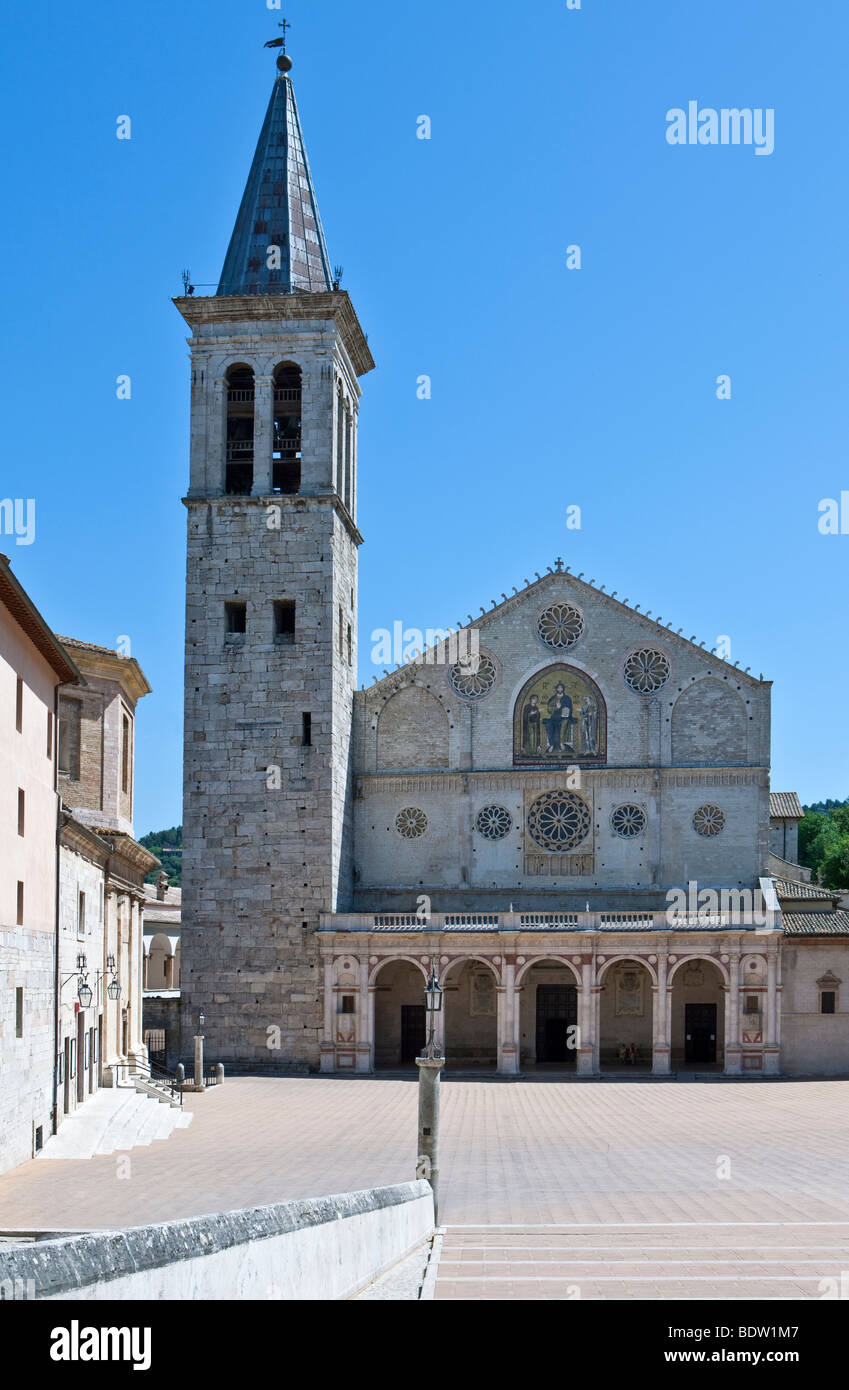 Spoleto cathedral bell tower hi-res stock photography and images - Alamy