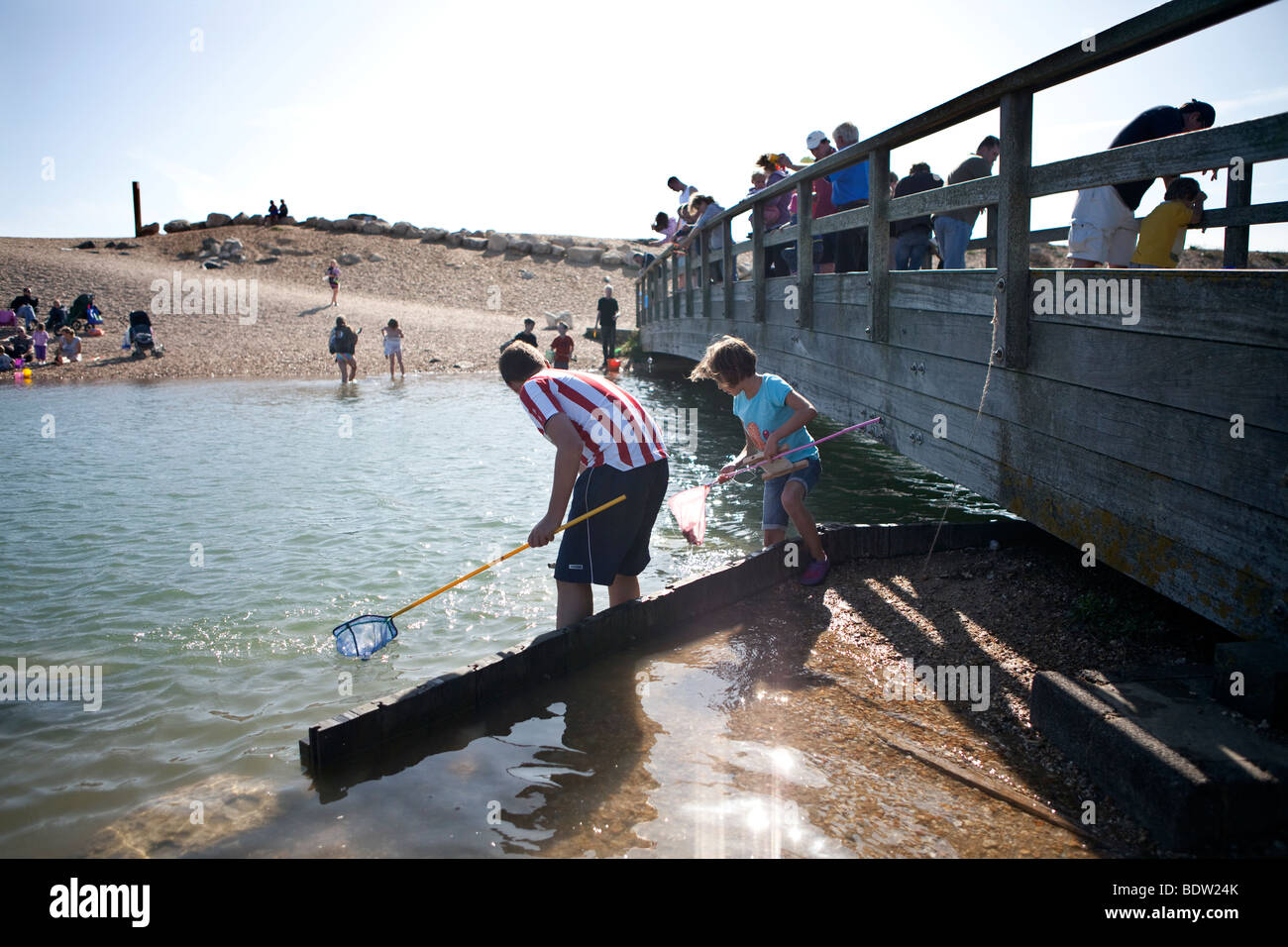 Fishing at Hurst Spit, Keyhaven, Hampshire Stock Photo - Alamy