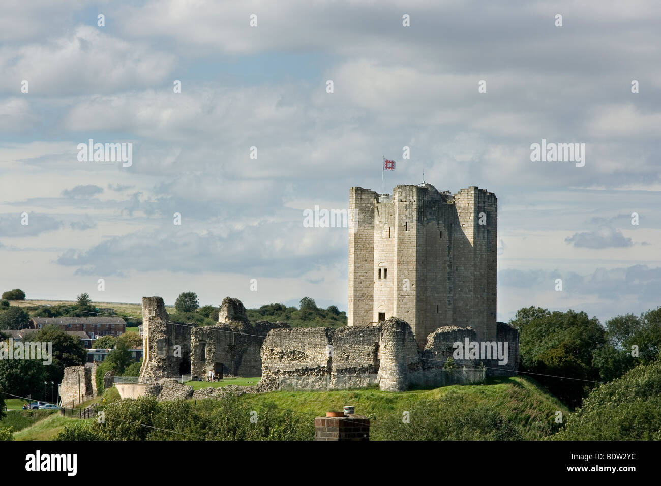The remains of Conisbrough Castle, one of England's finest Norman ...