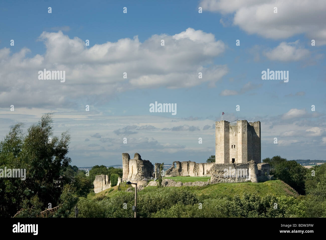 The remains of Conisbrough Castle, one of England's finest Norman ...