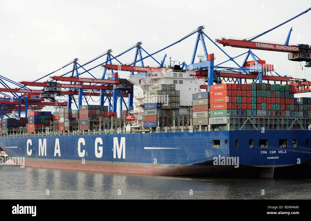 Container ship at the terminal hi-res stock photography and images - Alamy
