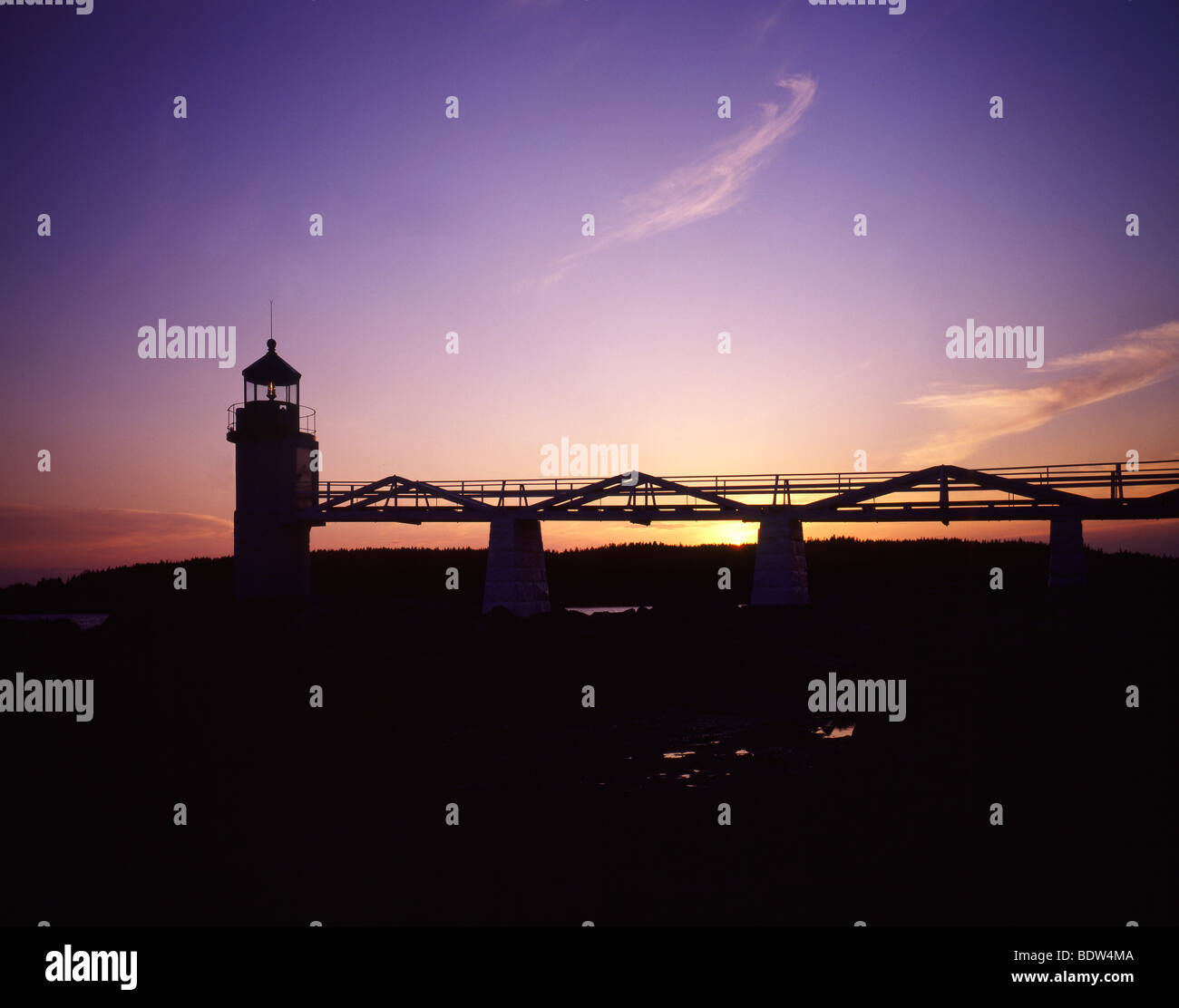 Marshall Headlight, Maine, USA Stock Photo - Alamy