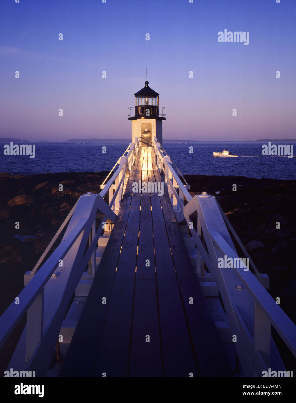 Marshall Headlight, Maine, USA Stock Photo - Alamy