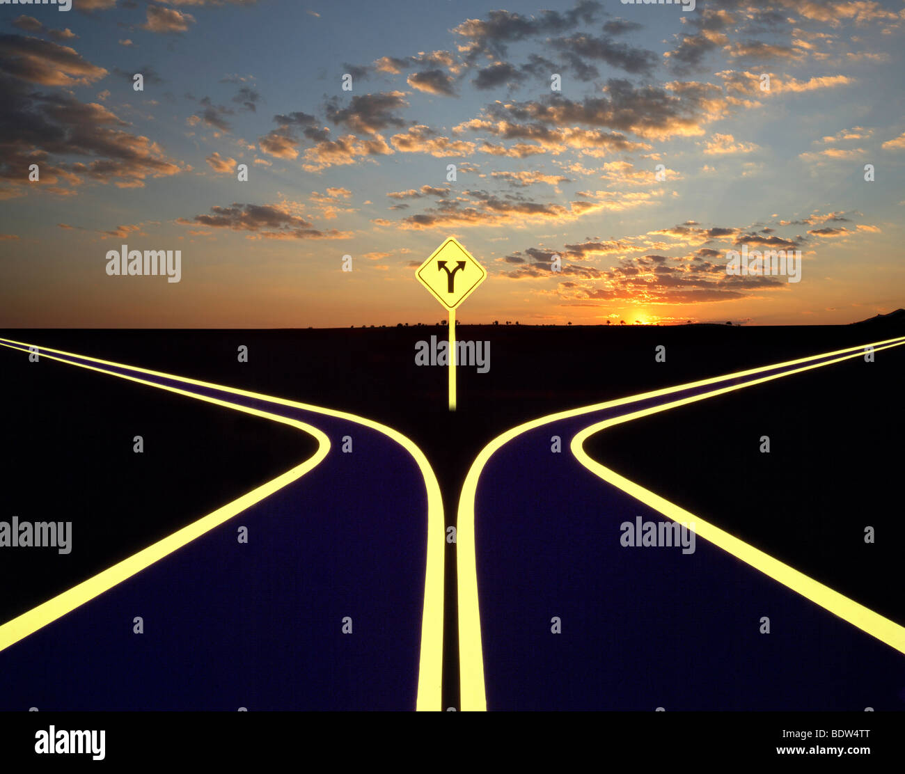 Fork sign, concept Stock Photo - Alamy