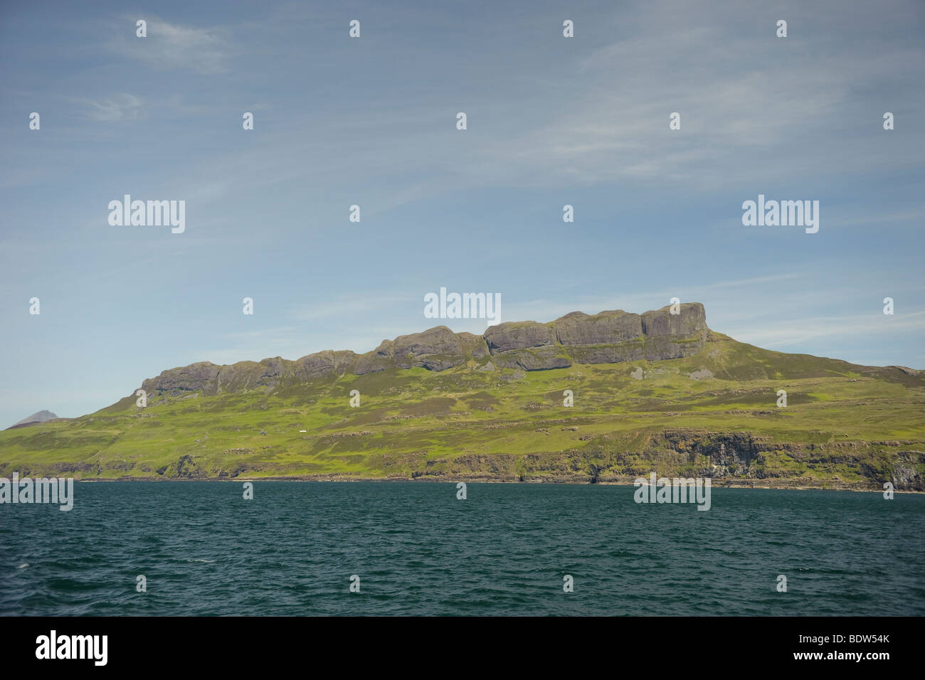 Isle of Eigg in the Small Isles, Scotland. June. Photographed from the ...