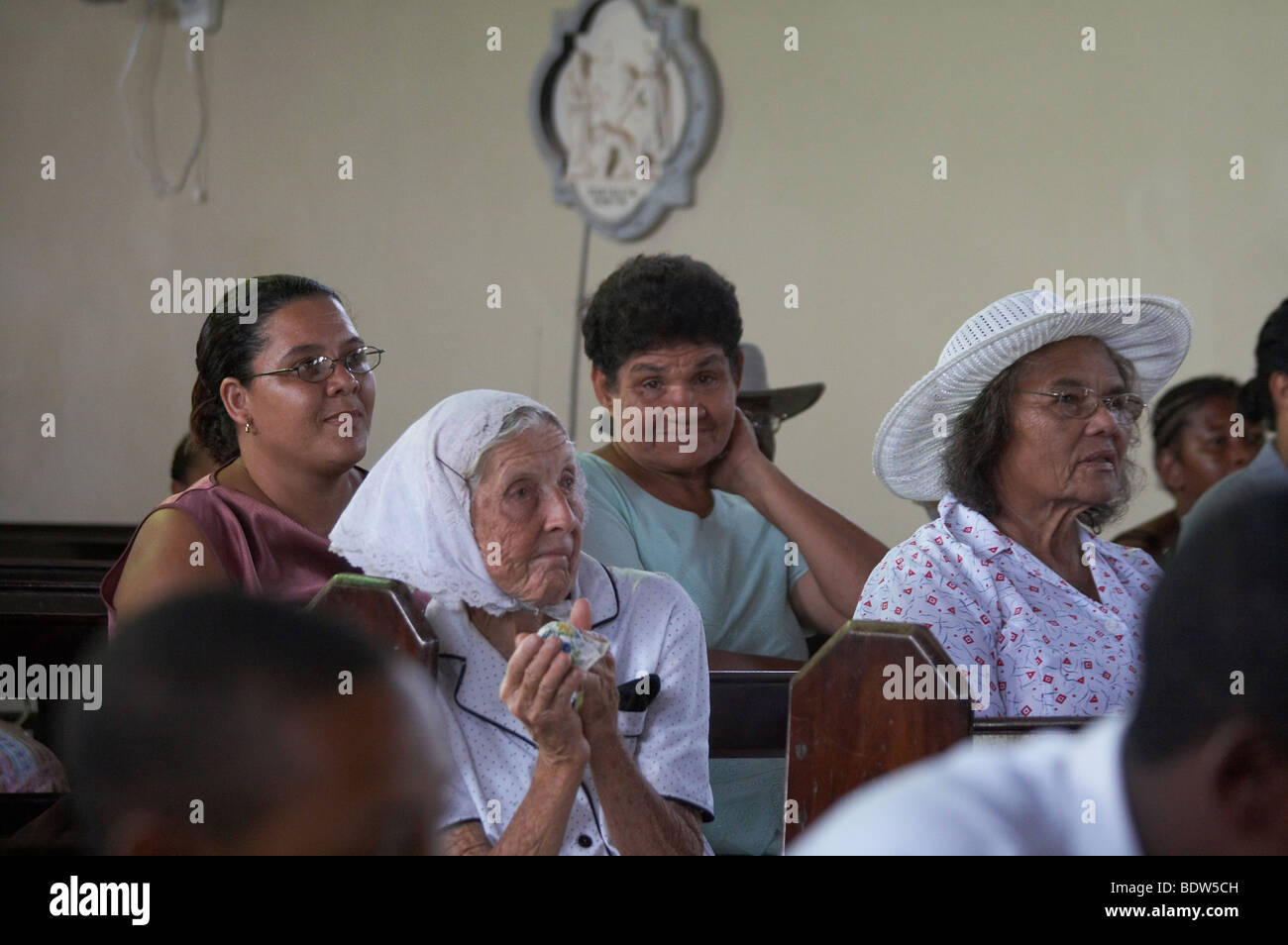JAMAICA Congregation during Sunday mass in the Catholic church at ...
