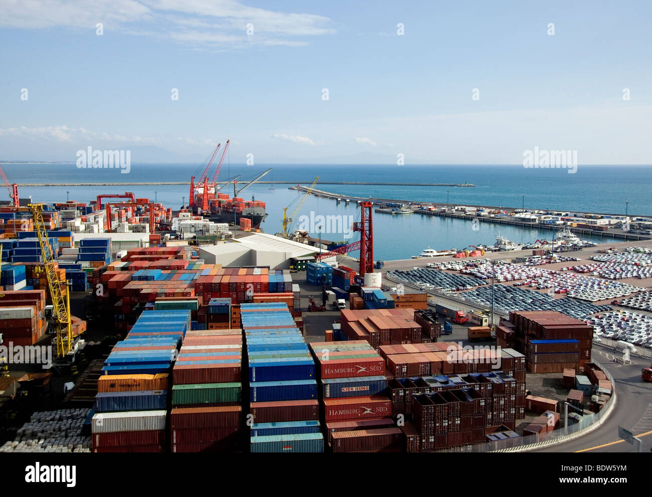Salerno Commercial Docks Italy Stock Photo - Alamy