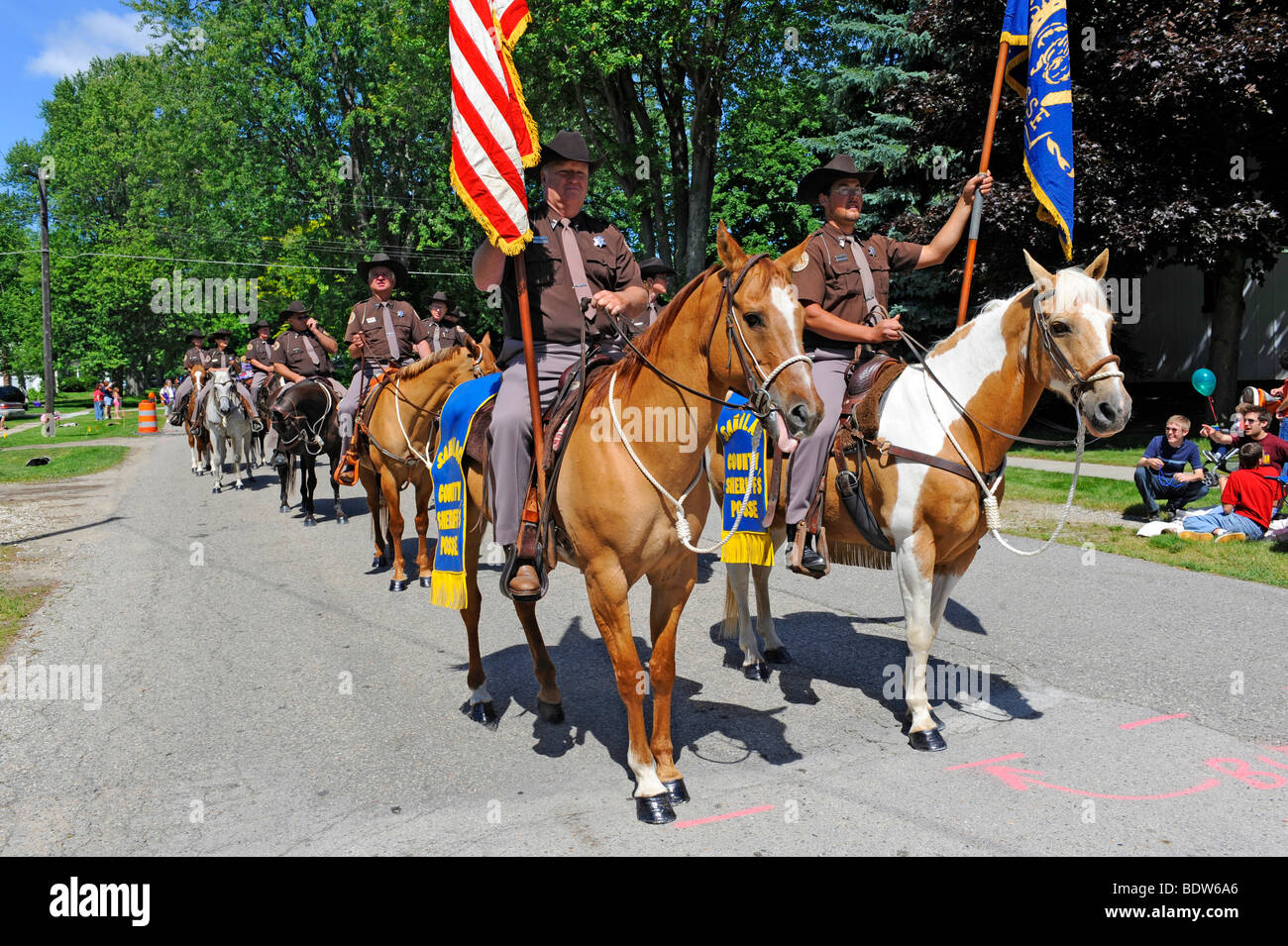 Mounted Police Officers in Parade Stock Photo - Alamy