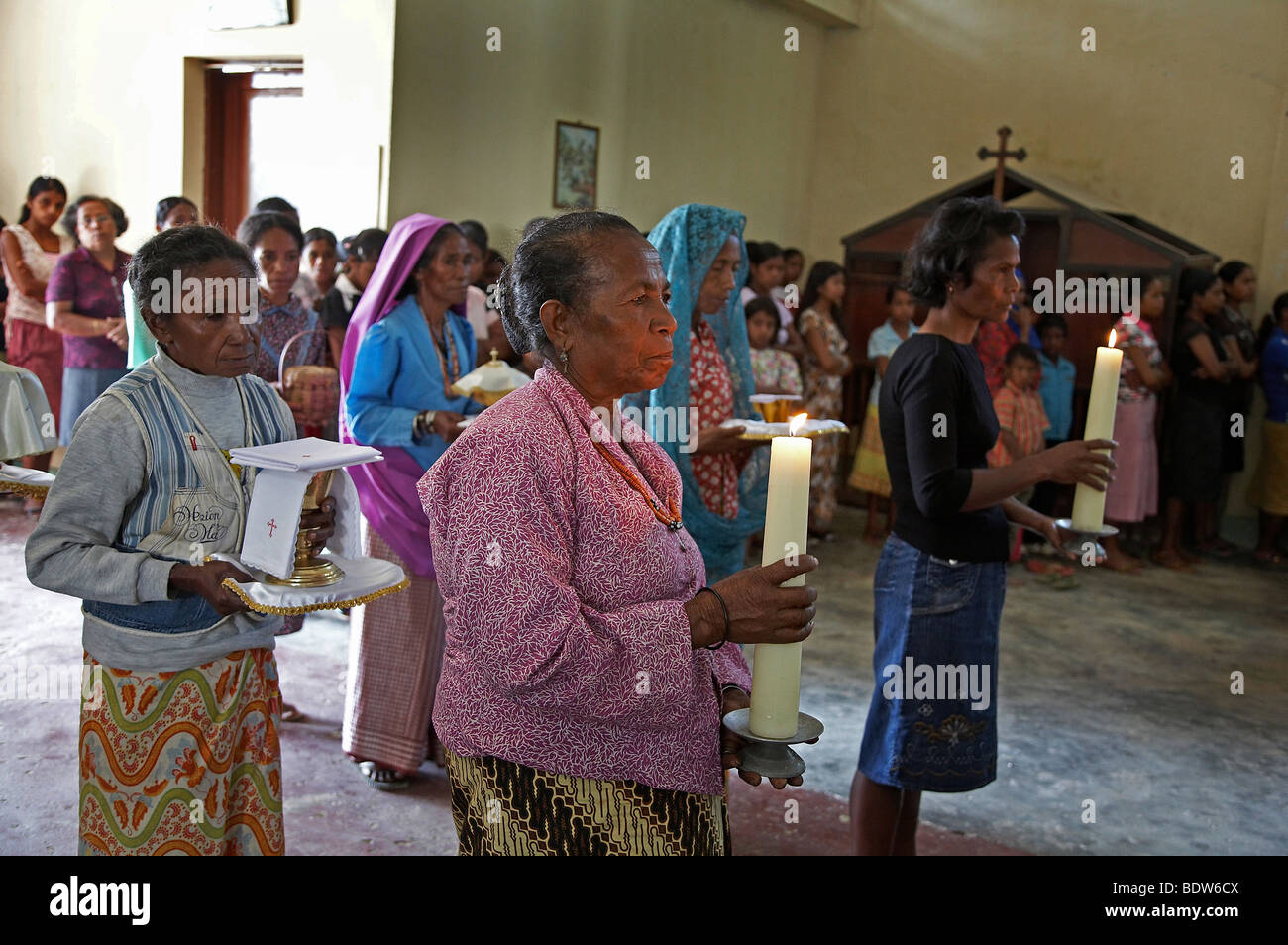 Timor Leste Sunday mass at the Catholic church in Aileu PHOTOGRAPH by ...