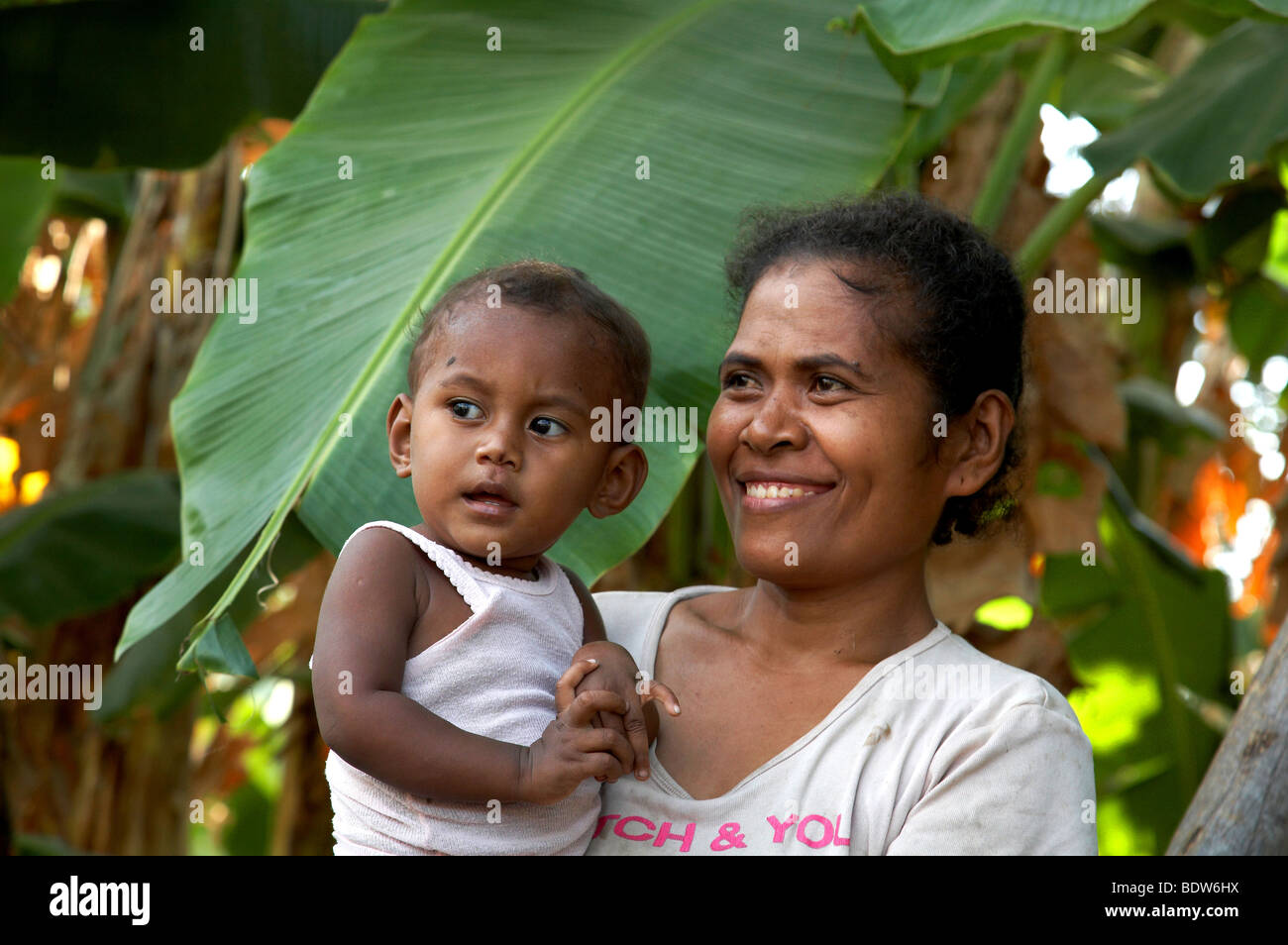 TIMOR LESTE Mother and child of Mahata, Oecussi-Ambeno PHOTOGRAPH by ...