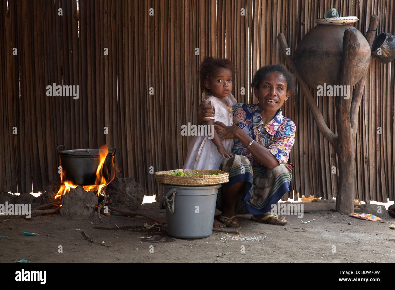 TIMOR LESTE Family of Armanda Suni and Sebastian Anin and children ...