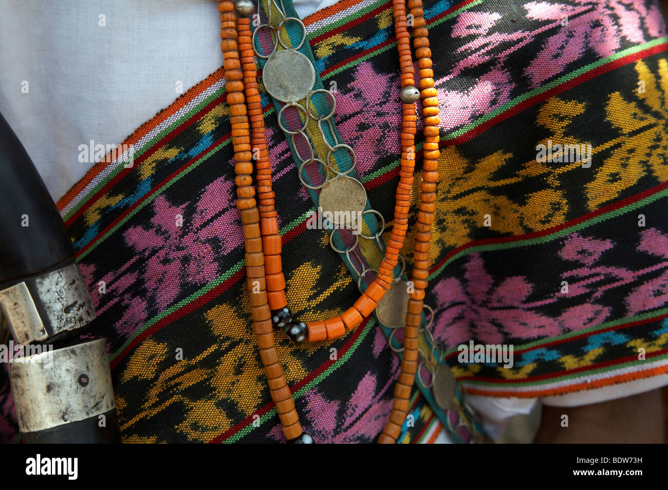 TIMOR LESTE Detail of traditional ikat weave, Oecussi-Ambeno PHOTOGRAPH ...