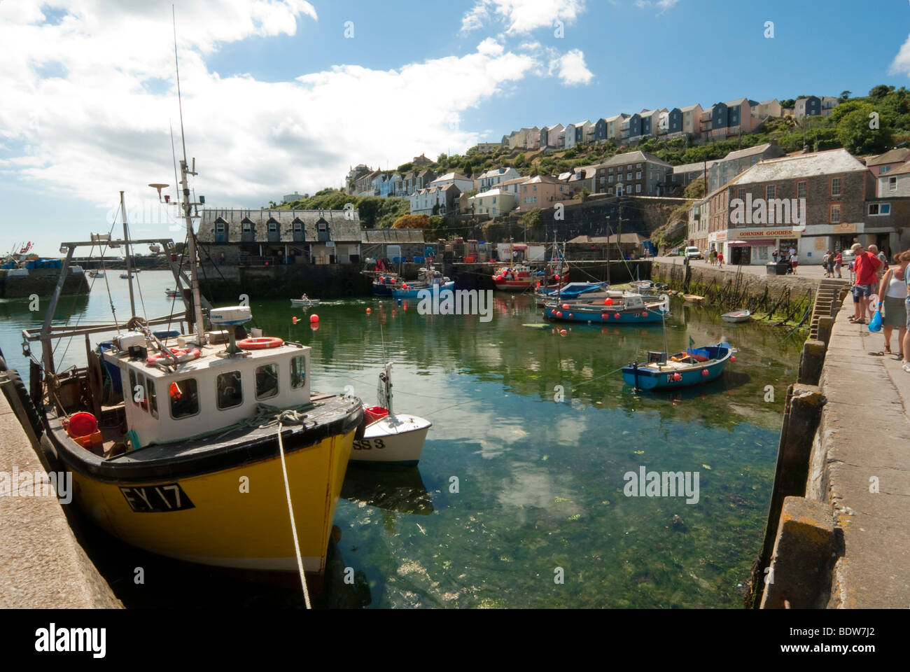 Cornish fishing port UK Stock Photo - Alamy