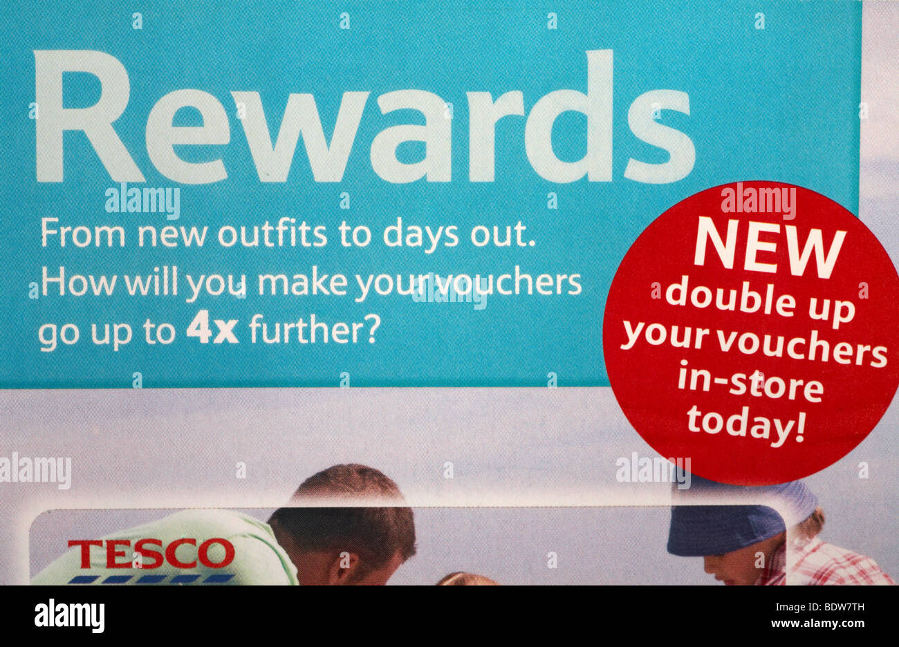 Tesco Rewards information Stock Photo - Alamy