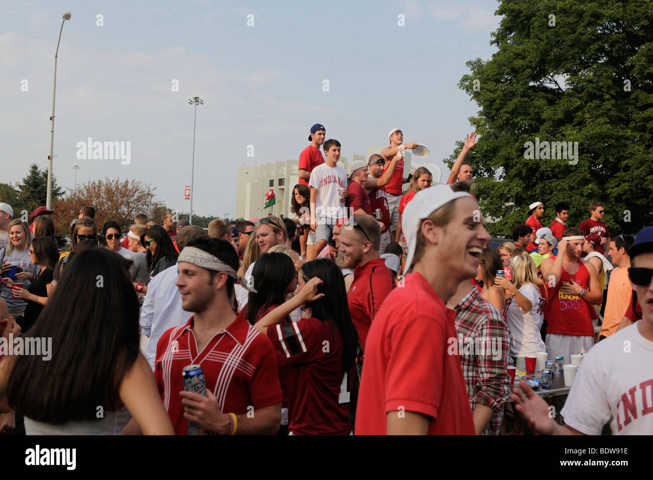 Indiana University students tailgate before a football game Stock Photo ...