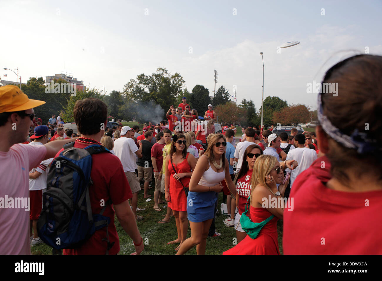 Indiana University students tailgate before a football game Stock Photo ...