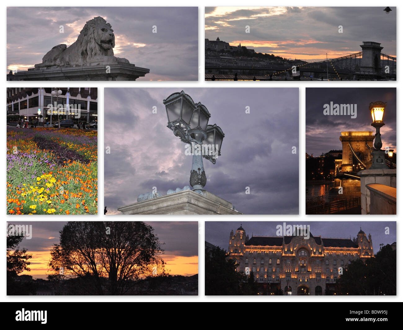 Collage of landmarks of budapest hi-res stock photography and images ...