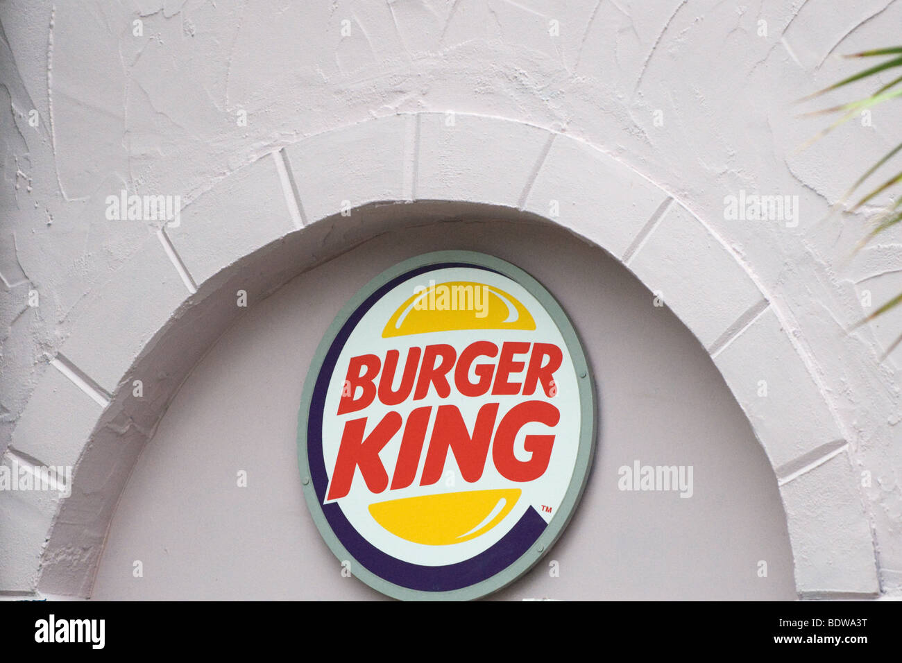 Round Burger King sign Stock Photo - Alamy