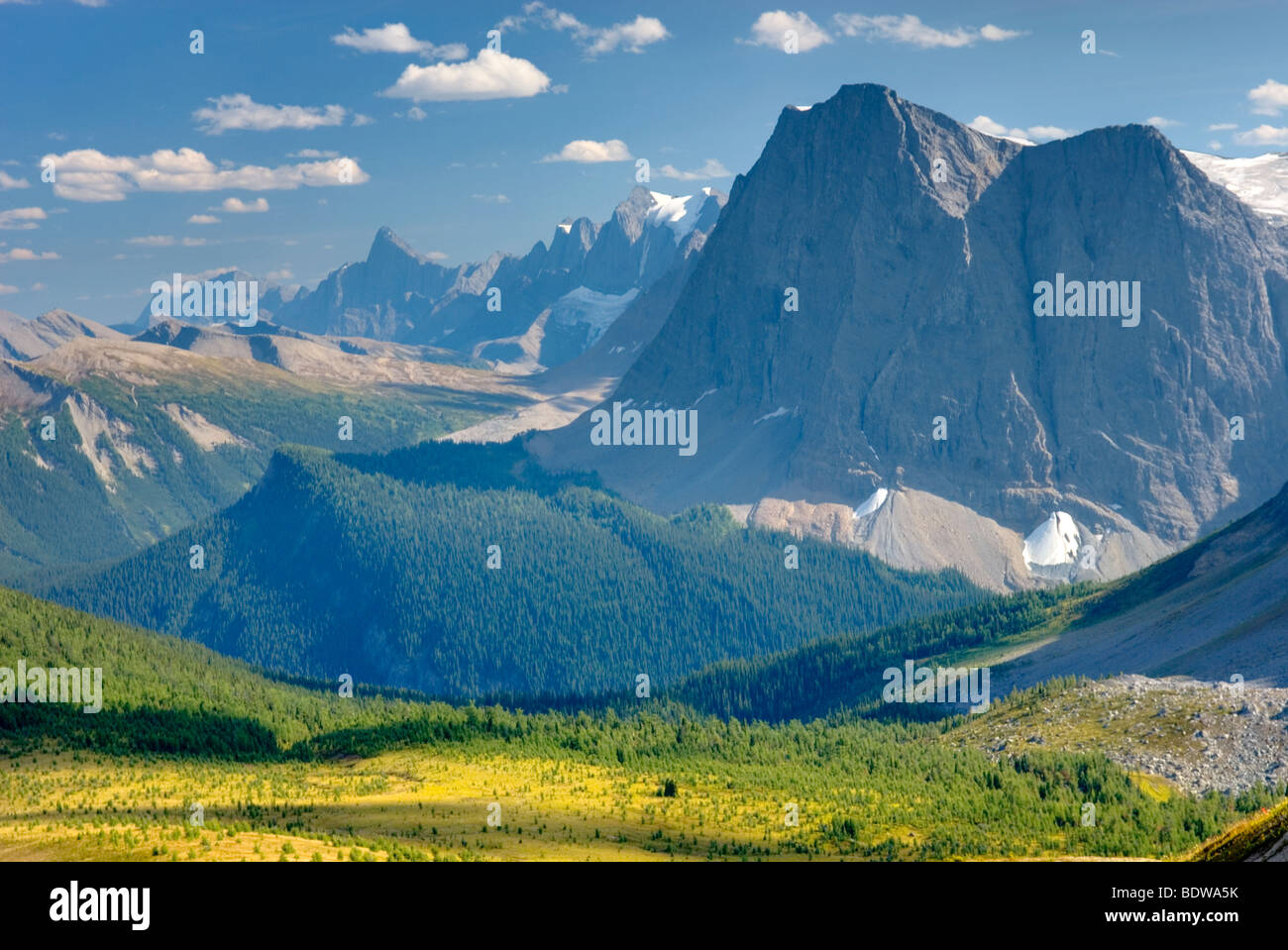 View of the northern section of the Rockwall looking south from Goodsir ...