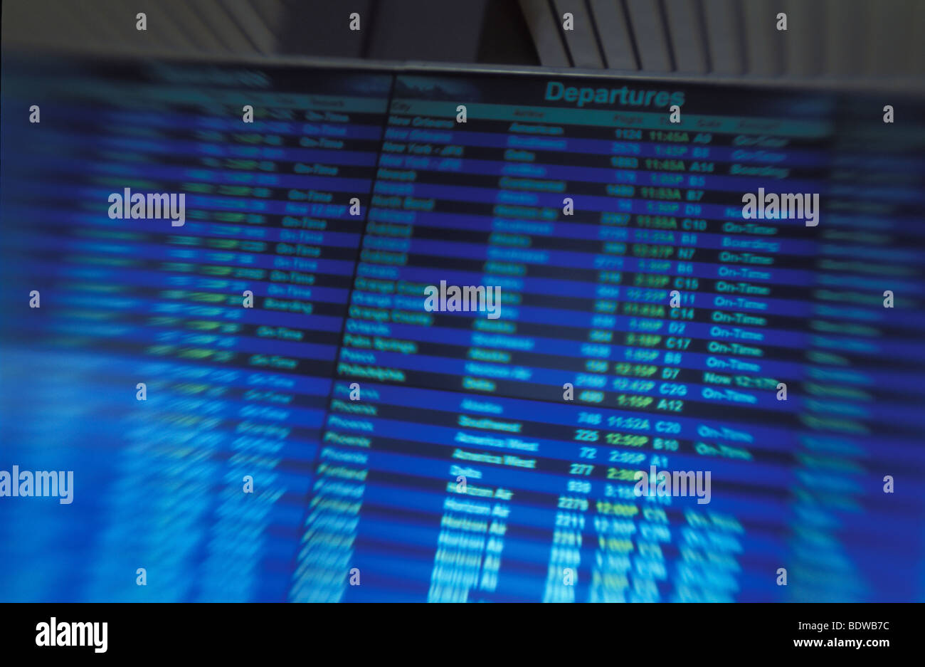airport terminal arrival departure time schedule board Stock Photo - Alamy