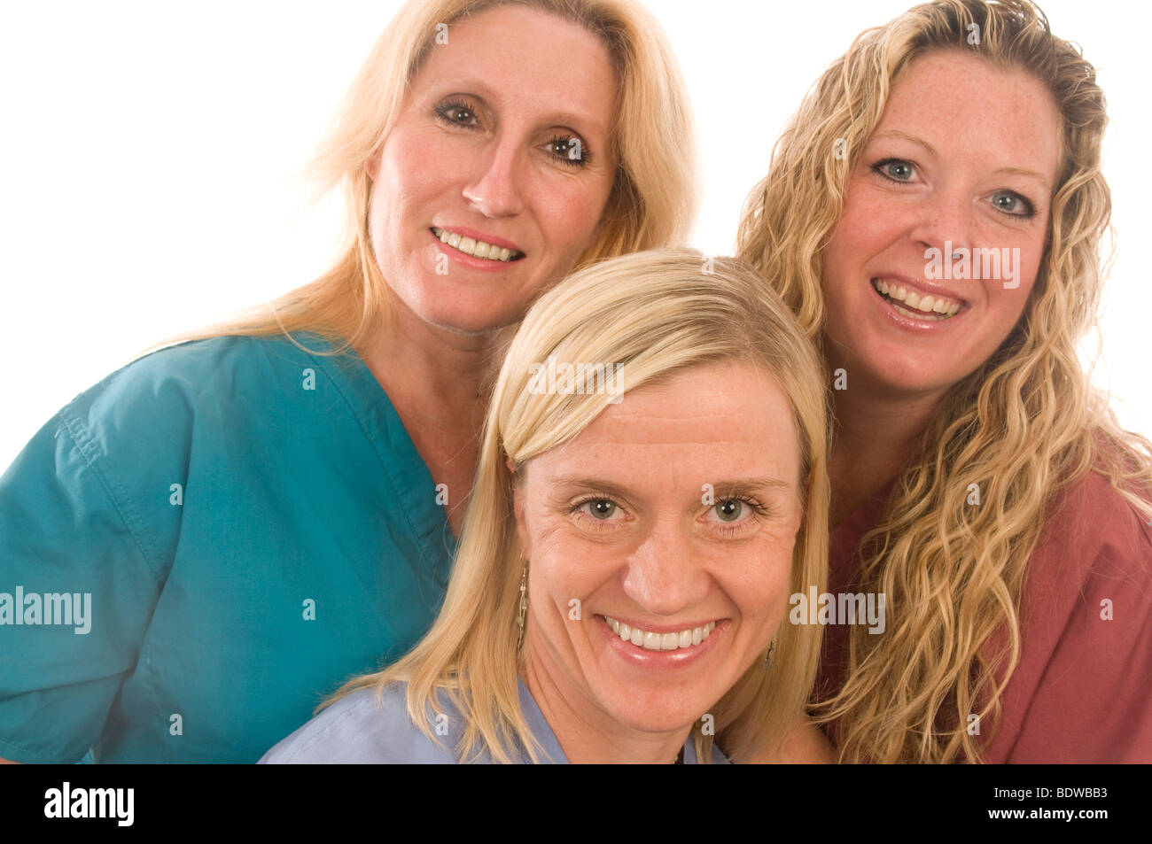 nurse nurses three group team lady ladies females teamwork pretty lab ...