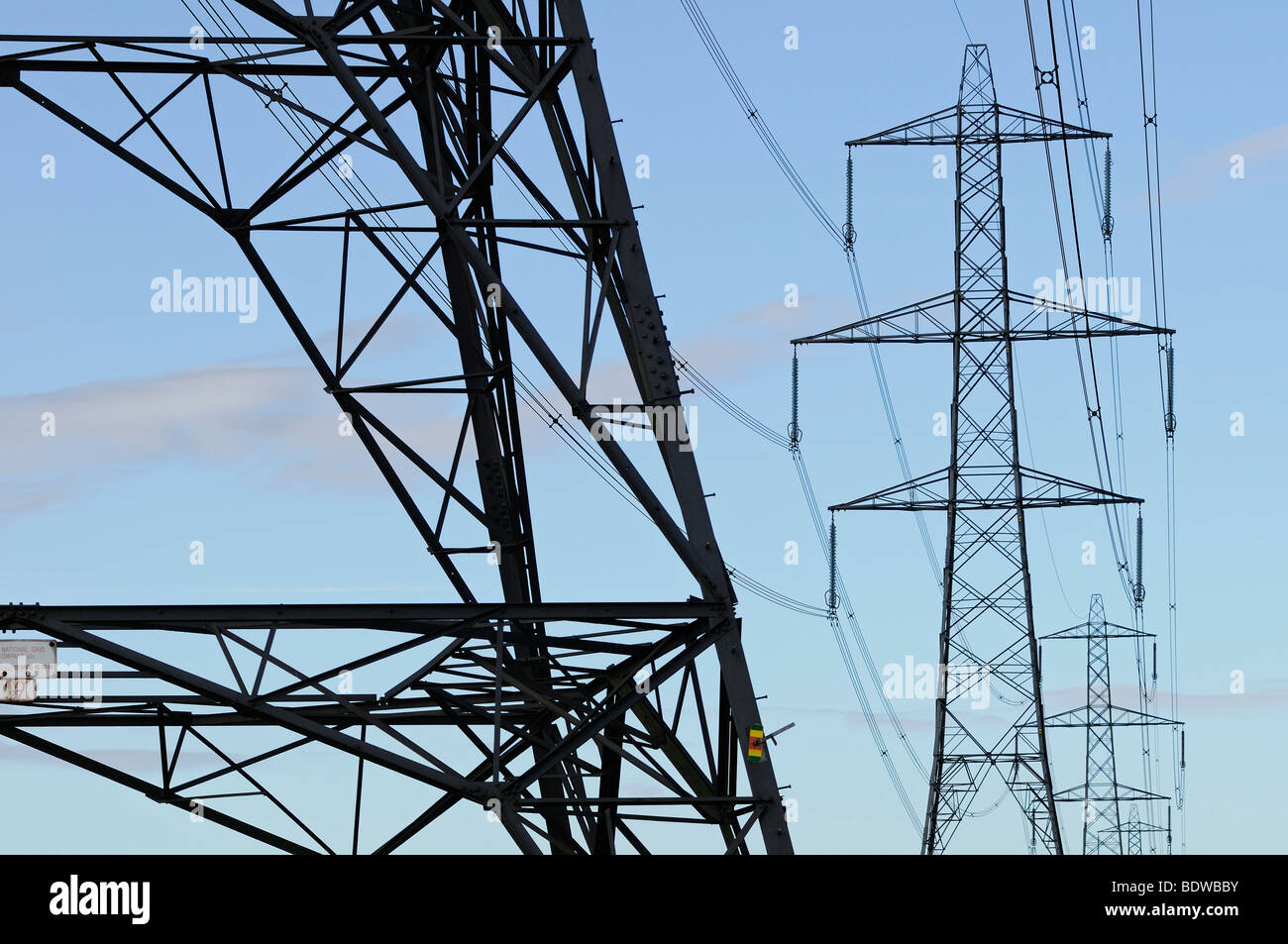 Electricity Pylons, Didcot, Oxfordshire, United Kingdom Stock Photo - Alamy