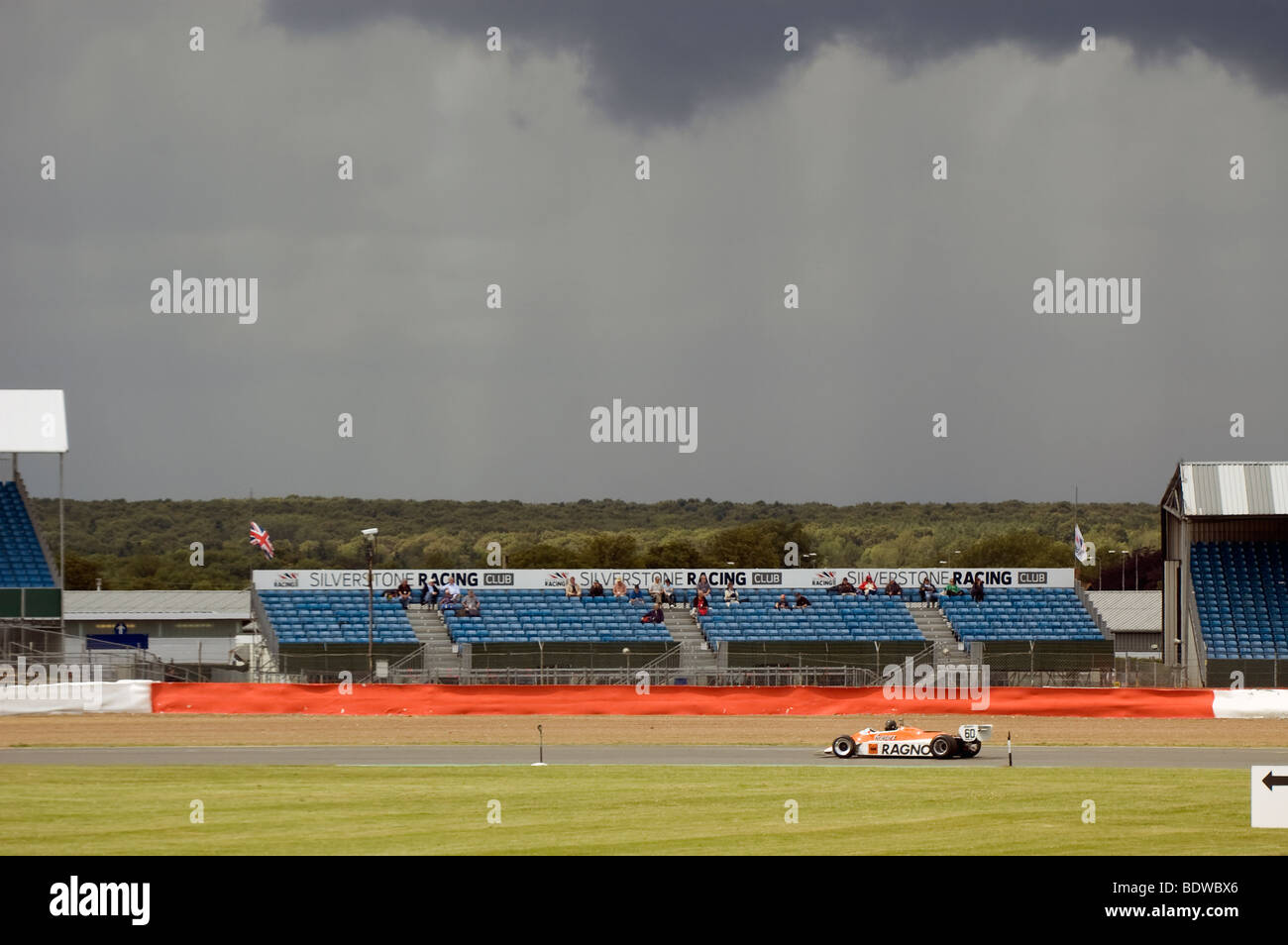 Storm Clouds over the Silverstone Club Grandstand Stock Photo - Alamy