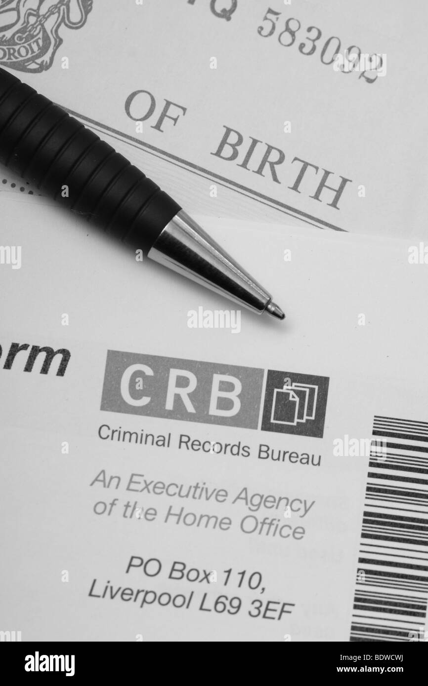Crb check Black and White Stock Photos & Images - Alamy