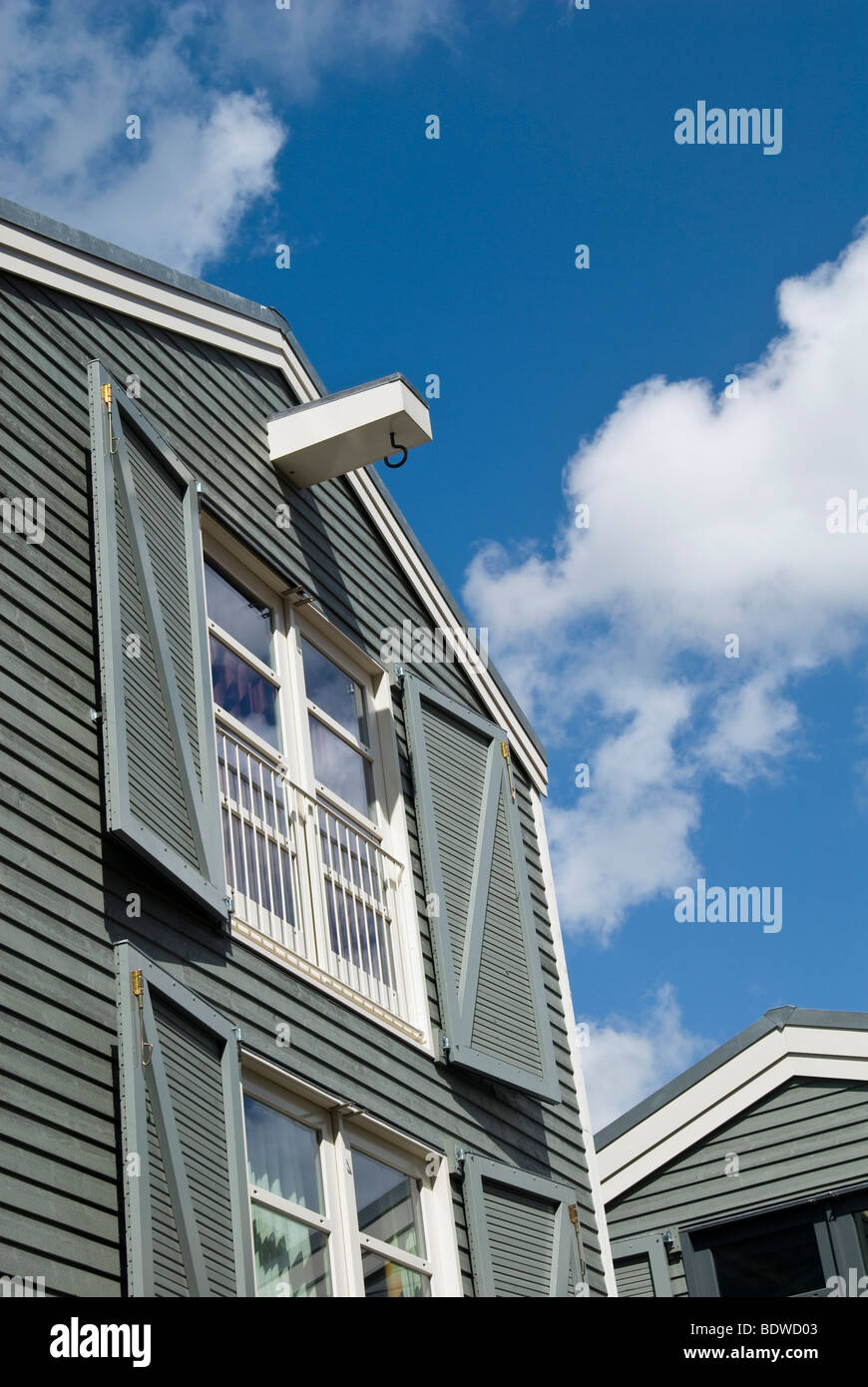 Wooden modern houses in Amsterdam, Holland Stock Photo - Alamy