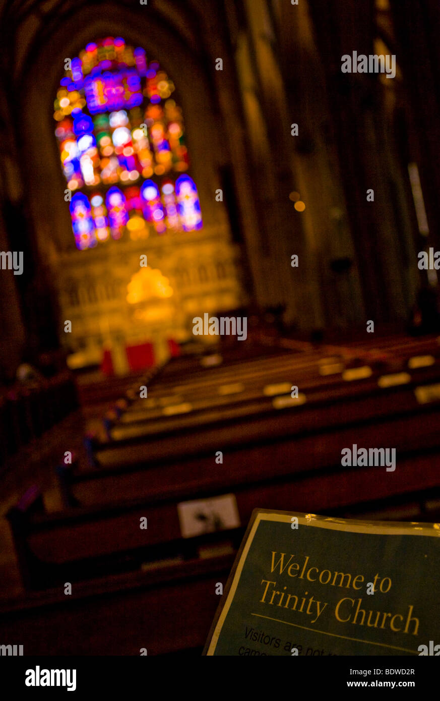 Interior of Trinity Church, Manhattan, New York City, USA Stock Photo ...