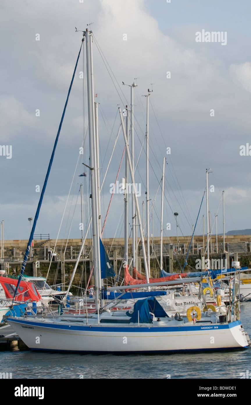 Leisure craft in the harbour at Scarborough Stock Photo - Alamy