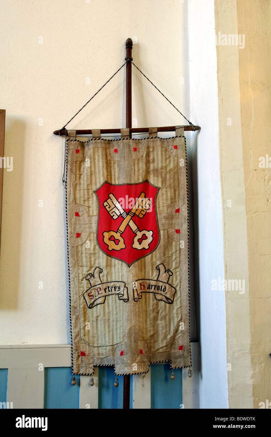 Banner in St. Peter`s Church, Harrold, Bedfordshire, England, UK Stock ...
