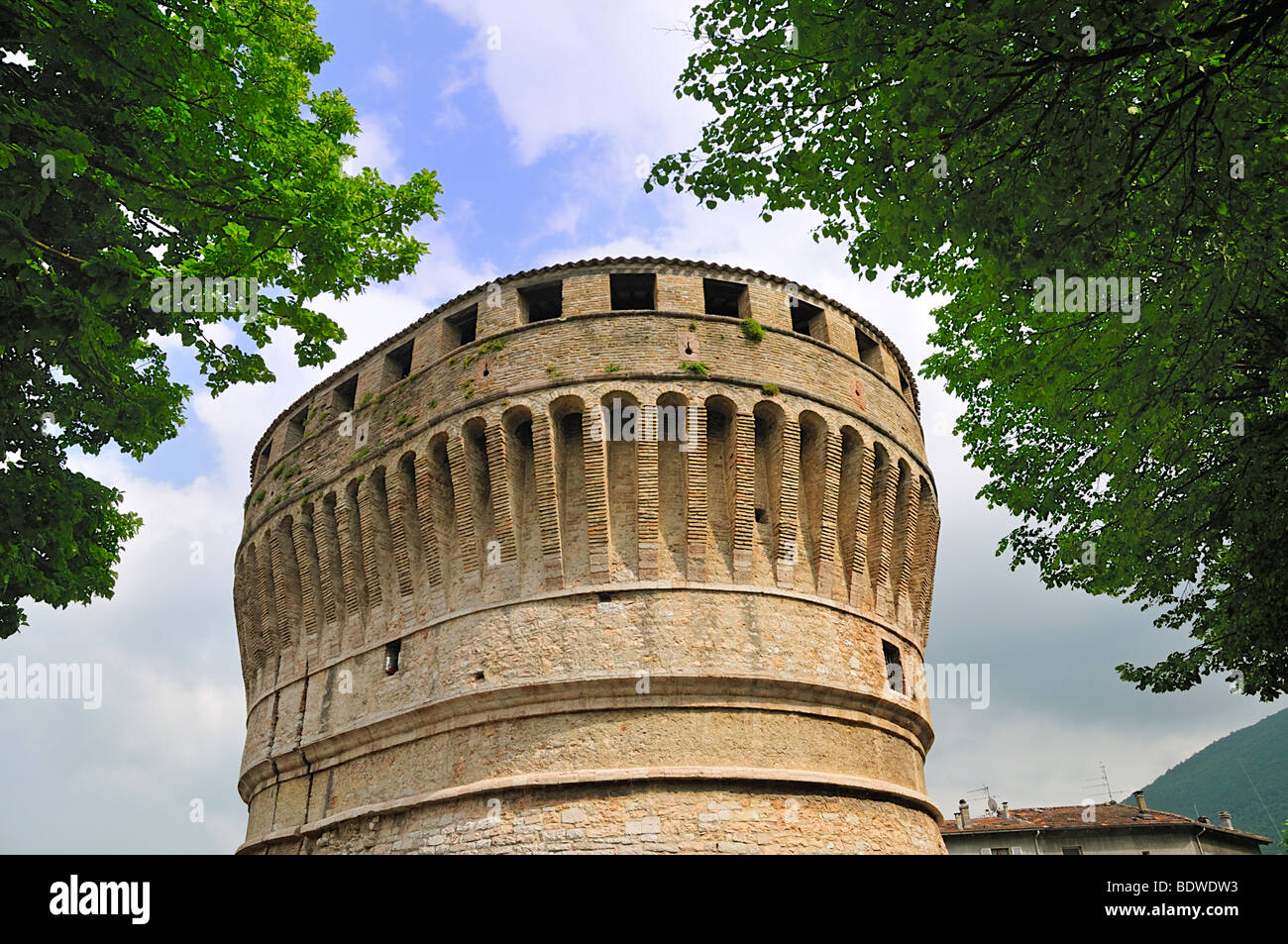 Cagli Torrione tower Marche Stock Photo - Alamy