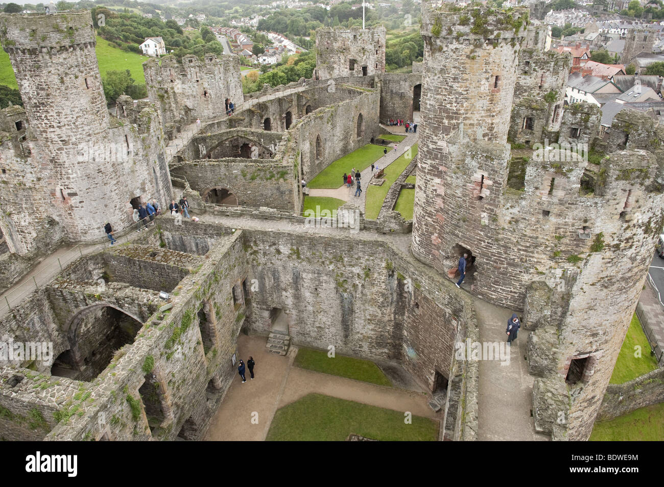 Conwy Castle Aerial View