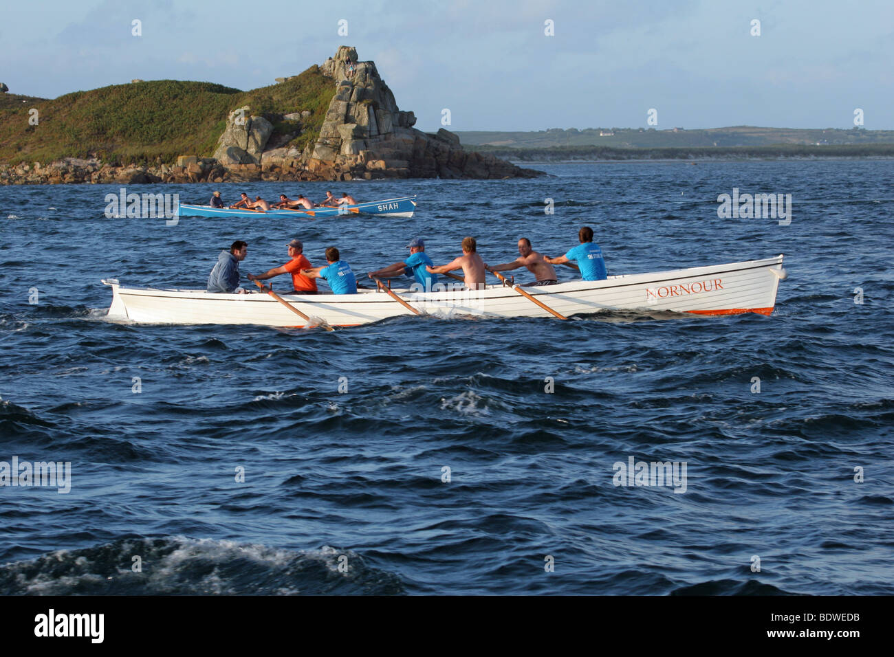 gig racing on the isles of scilly Stock Photo - Alamy