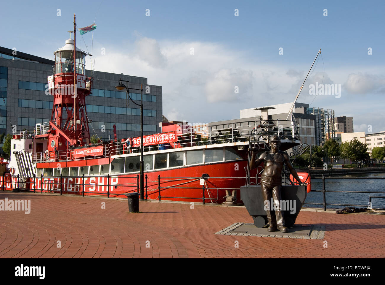 Helwick LV14 Lightship moored in Cardiff Bay Stock Photo - Alamy