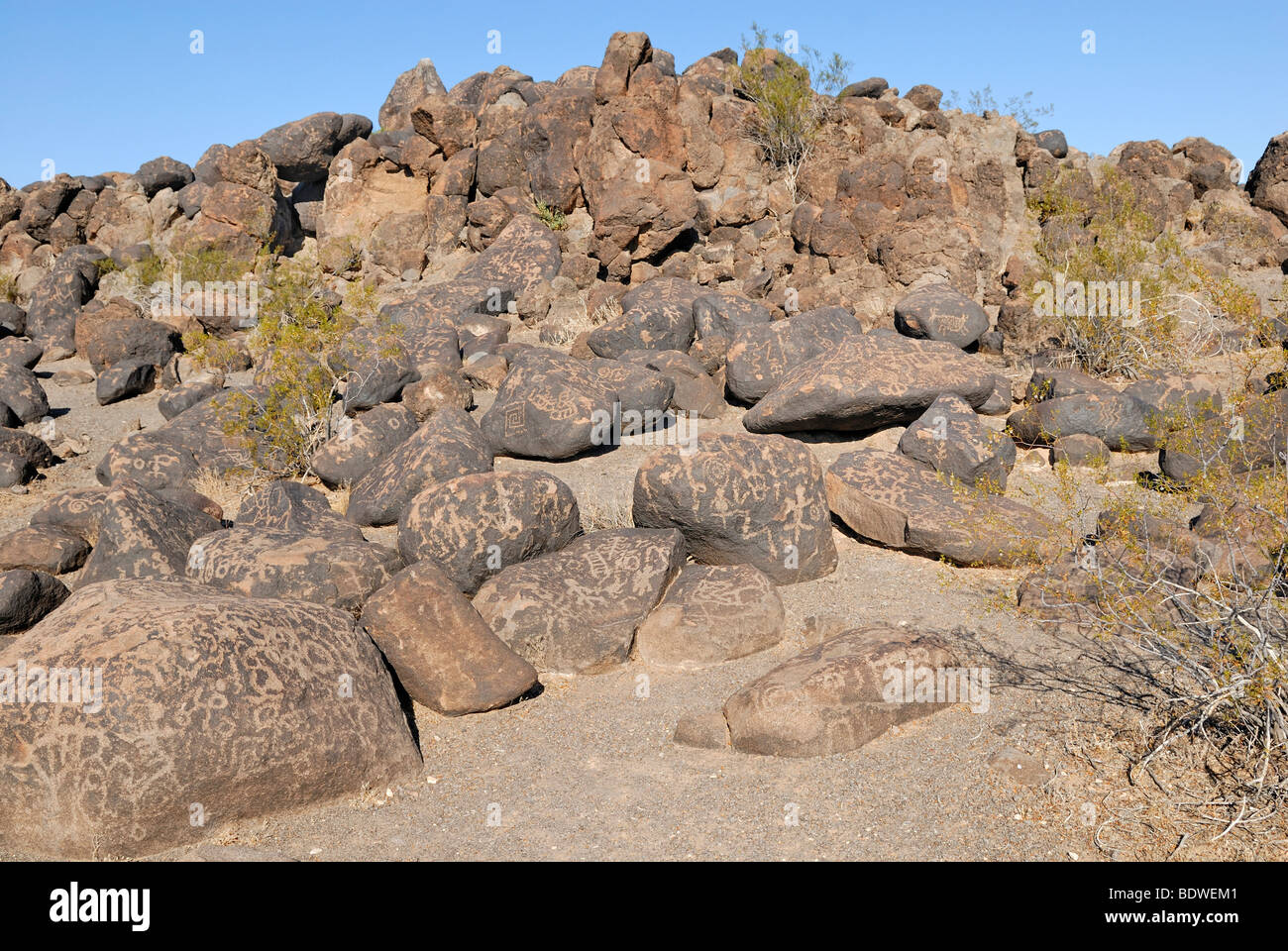 Native American rock engravings, petroglyphs, about 1000 years old ...