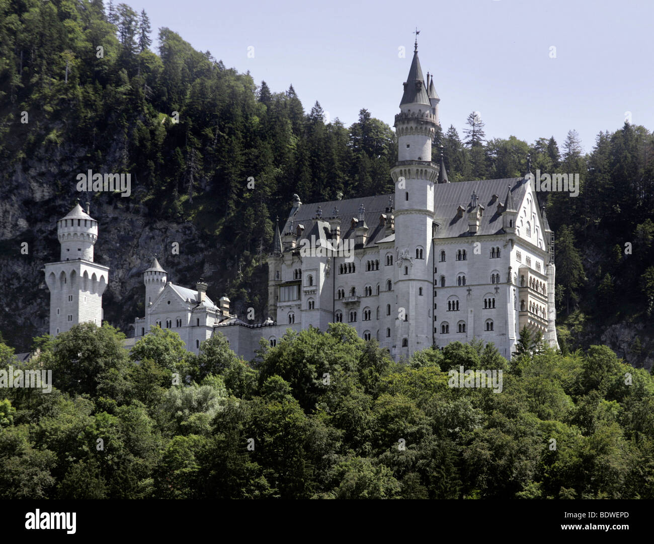 Schloss Neuschwanstein castle in Fuessen, Bavaria, Germany, Europe ...