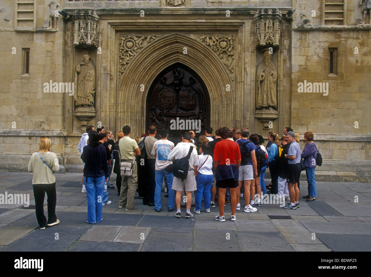 English people person tourists visitors visiting Bath Abbey Bath ...